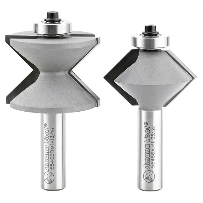 Amana Tool 55466 1-25/32" Carbide Tipped Edge Banding Router Bit Set ...