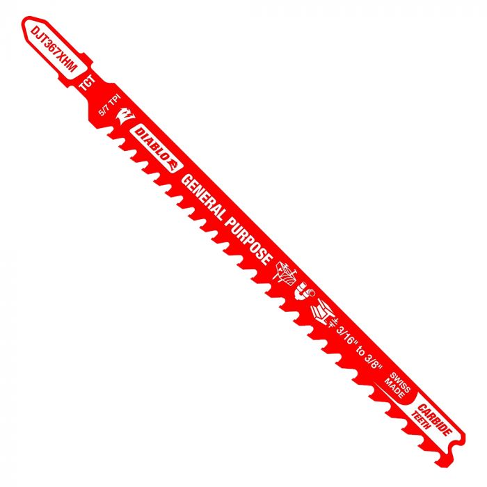 Freud Diablo Djt367xhm 5‑1 4 X 5 7t Carbide Tipped Jig Saw Blade For