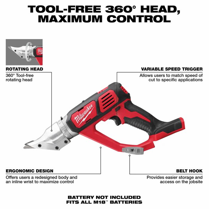 Milwaukee 18 gauge metal shear store