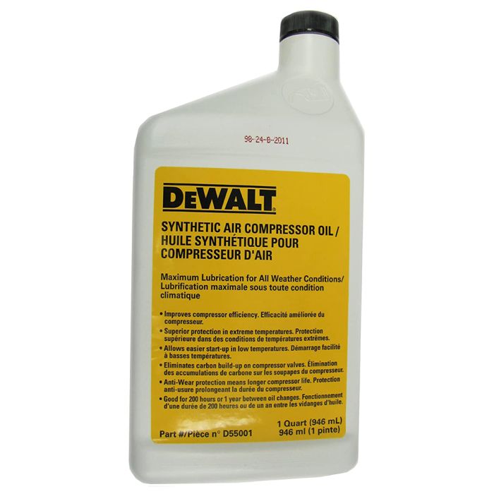 DeWalt D55001 Quart Bottle Synthetic Compressor Oil burnstools