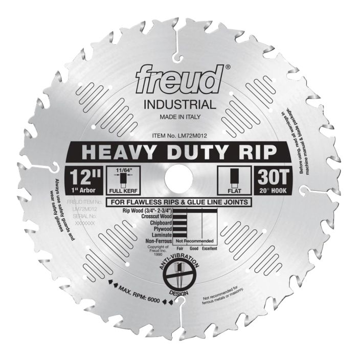 Freud LM72M012 12 Heavy Duty Rip Saw Blade burnstools