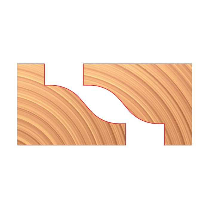 Freud 3-15/16" x 63/64" x 1-1/4" Matched Reverse Detail Shaper Cutter ...