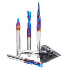 Amana Tool AMS-175 1/4" 5 Piece CNC Signmaking Router Bit Set V ...